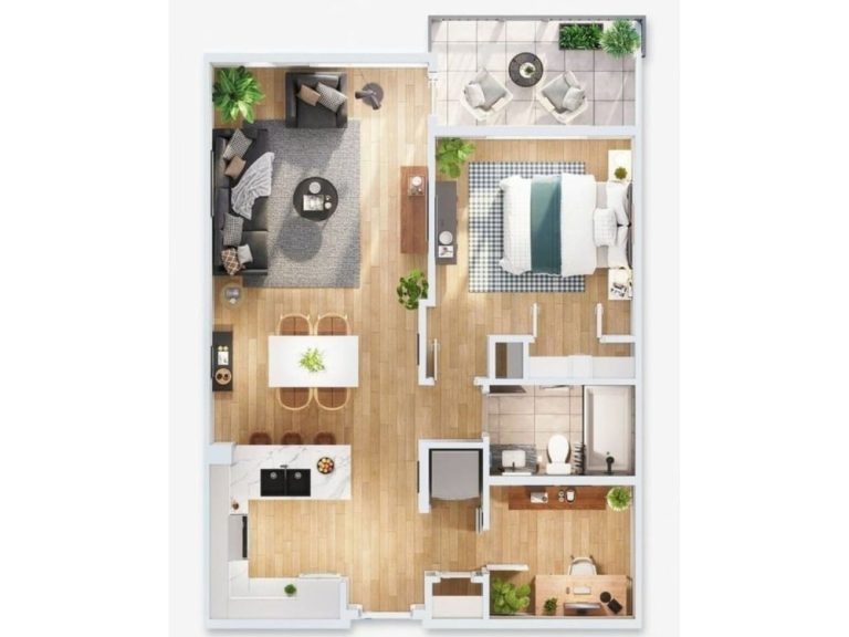 Thiết kế nội thất chung cư 65m2: 25+ Mẫu đẹp + Báo giá 2026